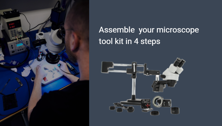 Assemble your microscope tool kit in four steps!