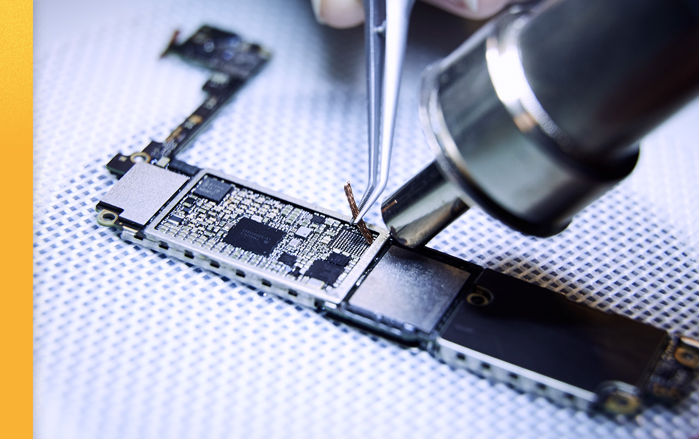 Microscoop setup voor micro solderen